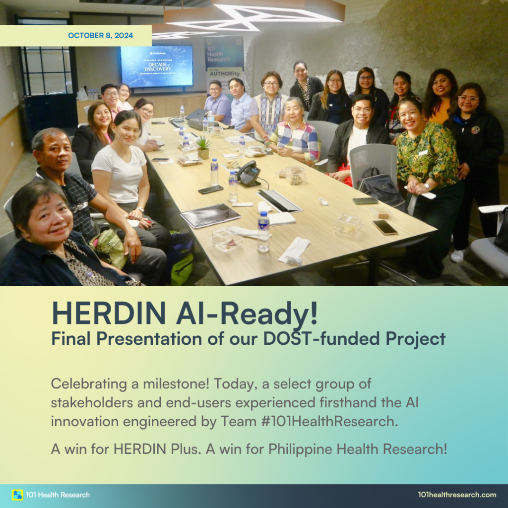 HERDIN is AI-Ready: 101 Health Research Launches Revolutionary AI Tool ...